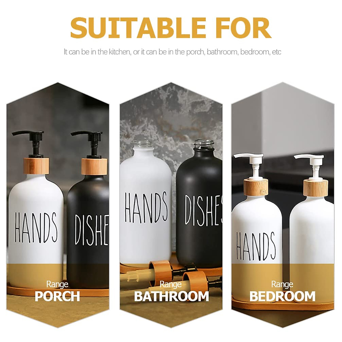 Angoily 1 Set Soap Dispenser Liquid Soap Pump Bottle Lotion Dispenser Pump Shampoo Pump Bottle Liquid Body Soap Bubble Soap Pump Bottles for Shampoo and Conditioner Cosmetic Wooden