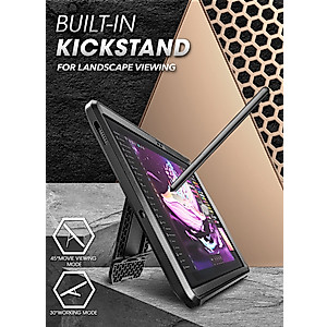 SUPCASE Unicorn Beetle Pro Series Rugged Full Body Case for Samsung Galaxy Tab S7 FE 12.4 inch (2021) with Built-in Screen Protector and Pen Holder S (Black)
