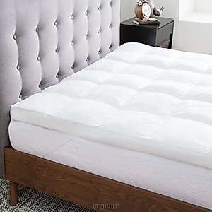 LUCID Mattress Topper, Twin XL, 3 Inch, Ultra Plush Down Alternative Fiber - Soft and Breathable Cotton Topper