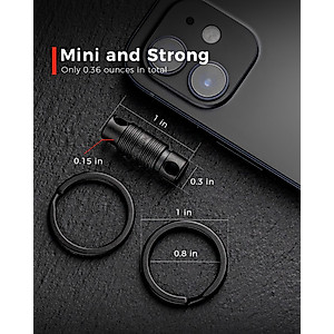 FEGVE Titanium Quick Release Keychain, Rotatable Pull Apart Key Chain, Detachable Key Rings for Men Women (Black detachable keychain 1 pack)