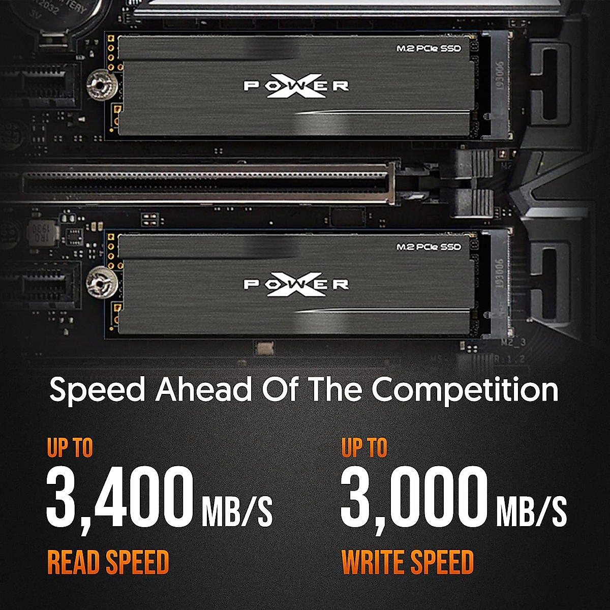 Silicon Power 2TB NVMe M.2 PCIe Gen3x4 2280 TLC R/W up to 3,400/3,000MB/s SSD (SP002TBP34XD8005)