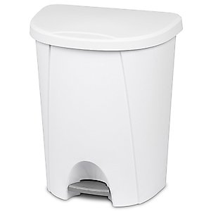 Sterilite 1094 - 6.6GAL 25 Liter WHT Step Can