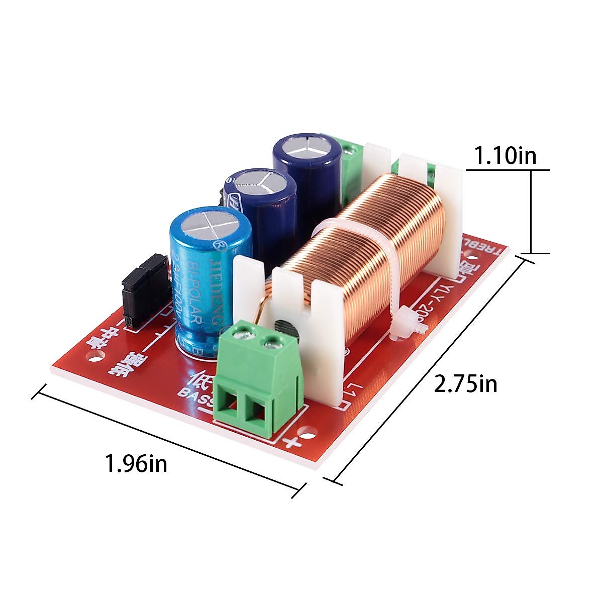 ACEIRMC 400W Adjustable Multi Speaker Treble/Bass 2 Unit Audio Frequency Divider 2 Way Crossover Filters Updated Version