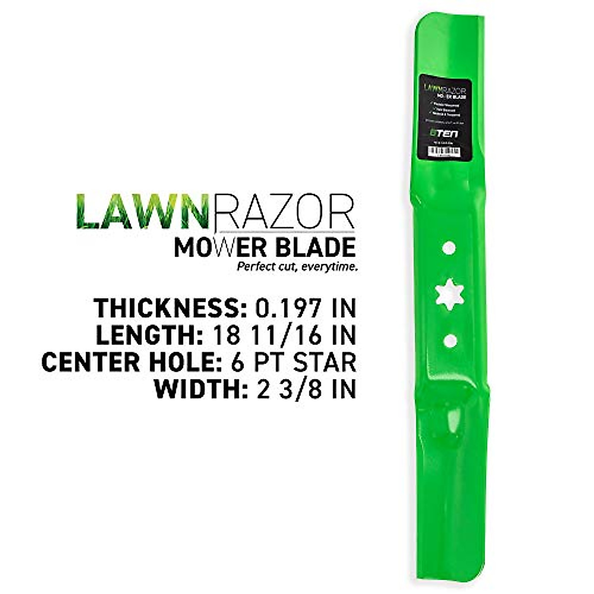 8TEN LawnRAZOR Mower Blade Set for MTD Cub Cadet RZT S54 L54 Troy Bilt 54 inch Deck 942-05056A 942-05056 (Medium Lift)