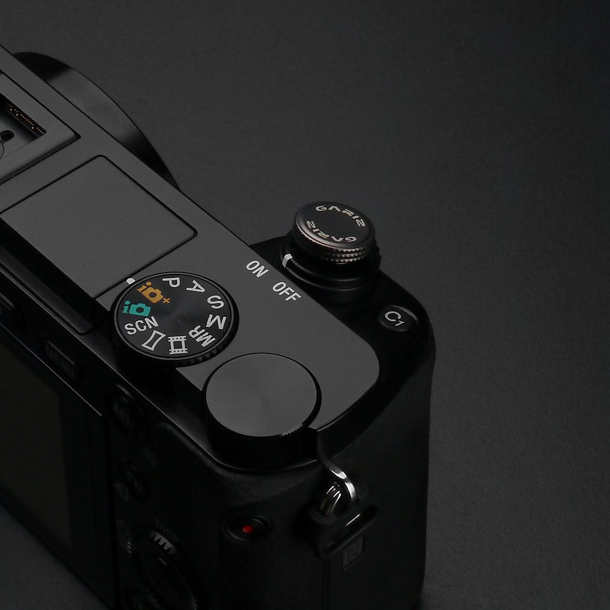 GARIZ Software Release Button (Paste Type) 12mm Gunmetal XA-SB7