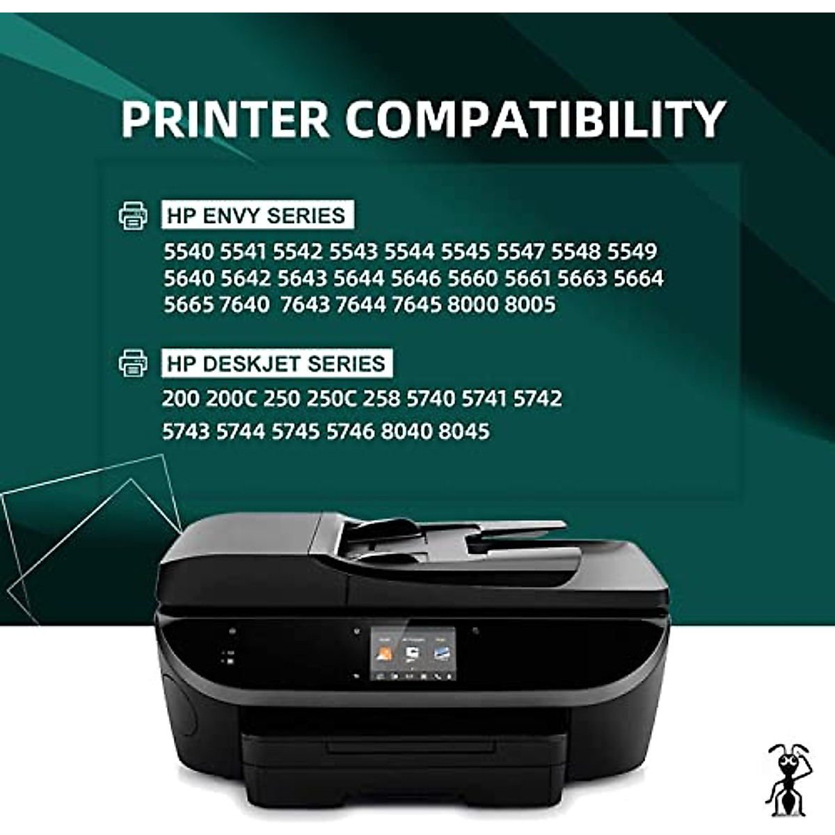 Remandom 62XL Ink Cartridge Black and Color Replacement for HP Ink 62XL Cartridges for Envy 5540 5560 5640 5660 7640 7645 HP OfficeJet 250 200 5740 5745 8040 Printer (1 Black 1 Tri-Color)