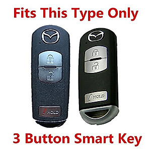 Rpkey Leather Keyless Entry Remote Control Key Fob Cover Case protector For Mazda 3 CX-3 CX-5 CX-7 CX-9 WAZSKE13D01 SKE13D-01 662F-SKE13D01 KDY3-67-5DY