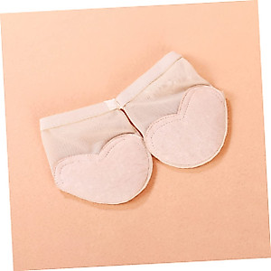 NOLITOY 3 Pairs Dance Shoes Half Sole Shoes Girls Ballet Shoes Women Briefs Underwear Dance Toe Thong Half Sole Ballet Shoes Toes Shoes Toe Shoes for Ballet Filling paw Floor mat Front pad