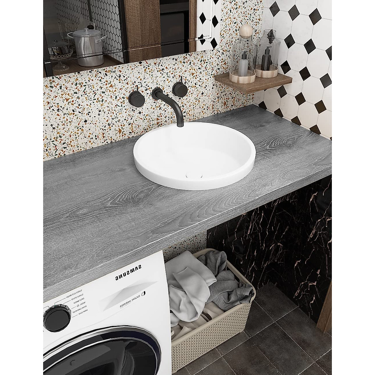 FunStick Grey Wood Contact Paper Peel and Stick Wood Wallpaper Thick Maple Wood Grain Contact Paper for Kitchen Cabinet Wood Adhesive Vinyl Wall Paper for Countertops Table Removable 15.8" x 78.8"