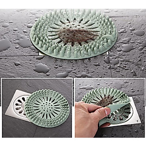 6 Pack Hair Catcher for Bathtub and Kitchen Shower Drains Hair Stopper Durable Silicone Easy to Install and Clean.