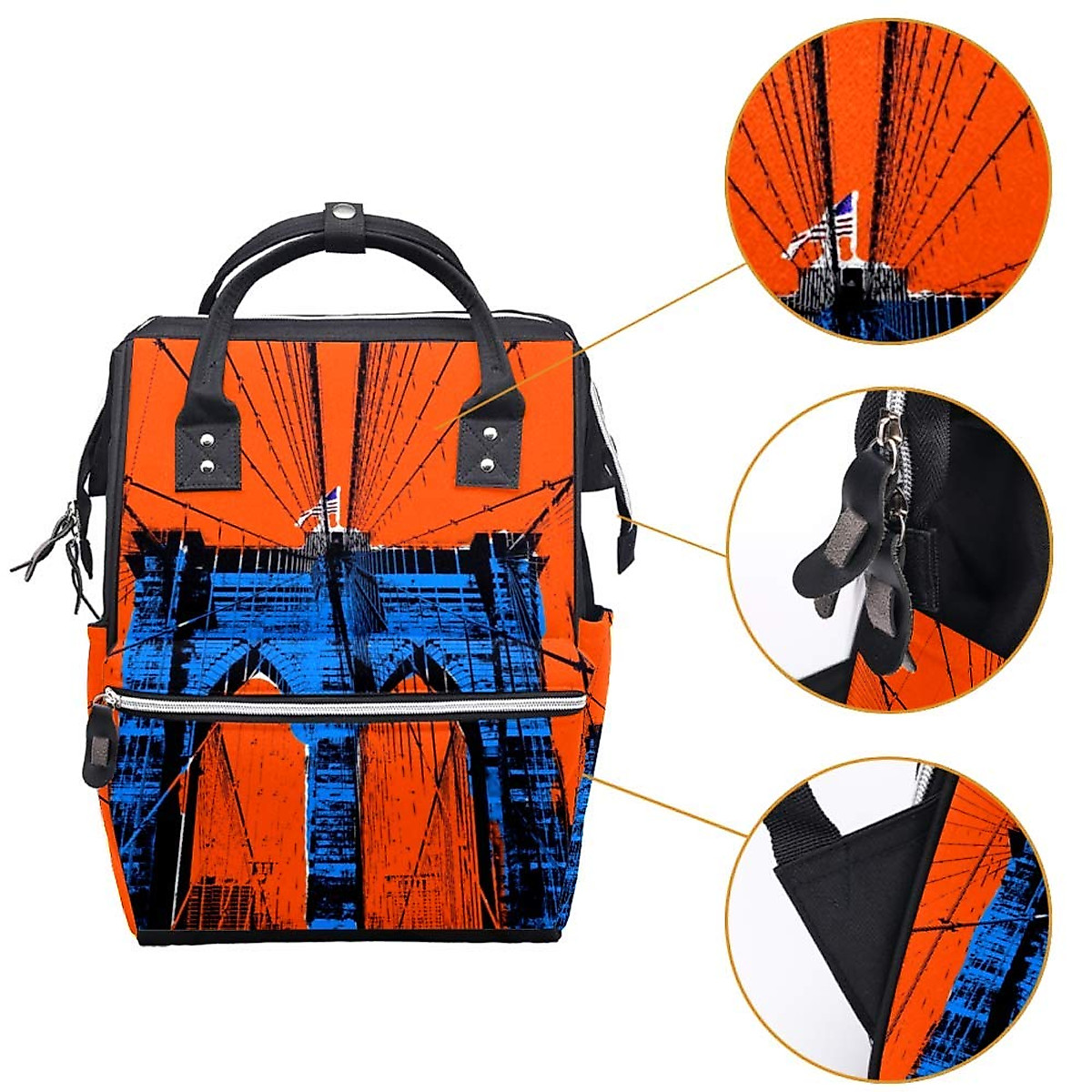 Brooklyn Bridge Landscape Changing Pad Diaper Bag Maternity Baby Nappy Backpack