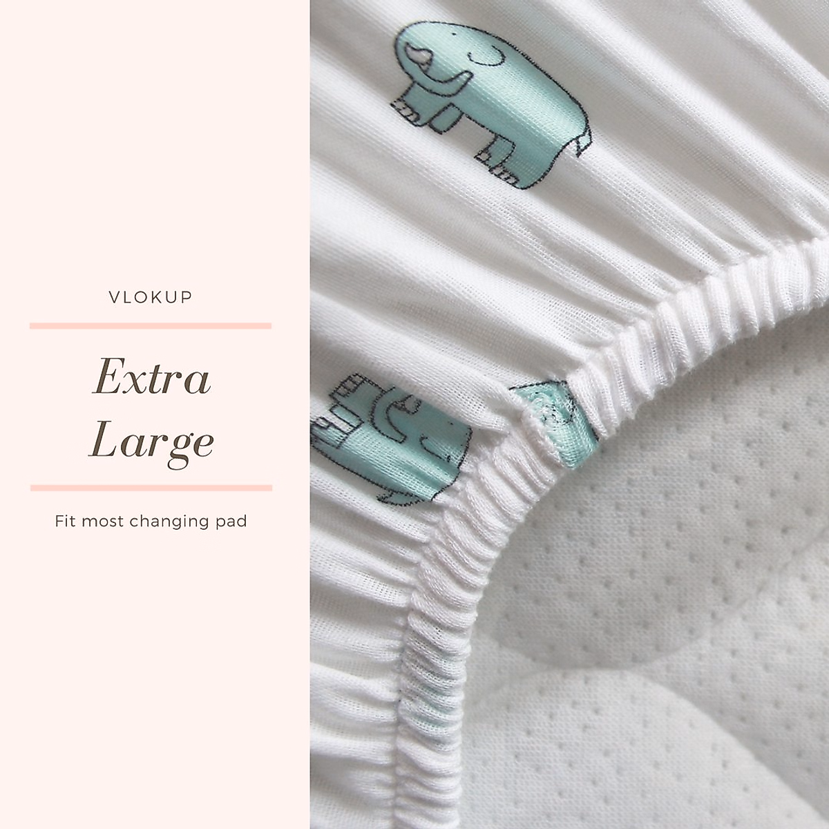 Baby Fitted Crib Sheets Set Muslin, Mini Portable Crib Sheet for Standard Crib and Toddler Mattresses by Vlokup, Flamingo