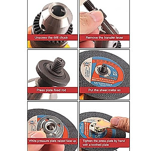 CLAHJQX 14pcs Multifunctional Electric Drill Cutting Conversion Angle Grinder Suit with Conversion Shank and Metal Cutting Blades for Cutting/Grinding/Polishing