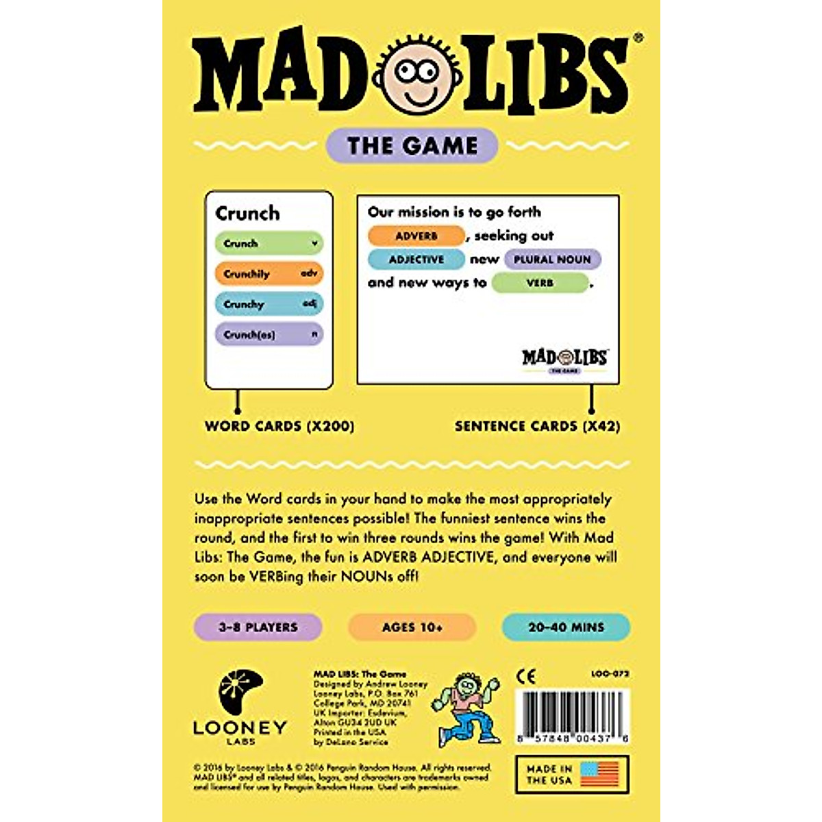 Looney Labs Mad Libs: The Game - Classic Fun for Family Game Night