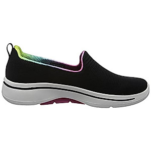 Skechers Woman Go Walk Arch Fit-Wild Energy 124867 Black/Hot Pink US Size 10.