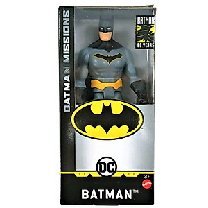Batman Missions DC 6 Inch Action Figures | 5 Pack Includes The Joker, Grey Suit Batman, Black Suit Batman, Robin and Nightwing | 5 Point Articulation