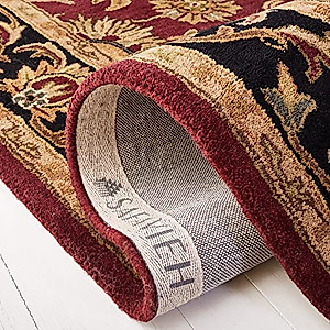 SAFAVIEH Heritage Collection Runner Rug - 2'3" x 6', Red & Black, Handmade Traditional Oriental Wool, Ideal for High Traffic Areas in Living Room, Bedroom (HG628C)