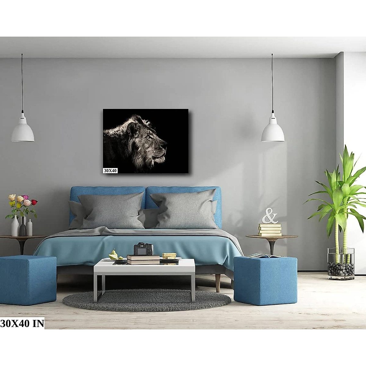 Lion (Panthera leo) - Print/Canvas/Acrylic/Metal (Print Only, 11x14 Inches)