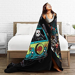 Halloween Throw Blanket Super Soft Flannel Blankets noon Break Blankets for Bedding Couch Living Room Home Decor 50"x40"