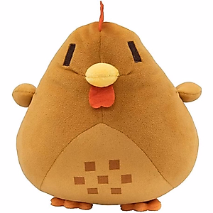 Stardew Plush Toy Valley Doll Figure Apple Junimo Plush Plants Stuffed Animal Green Soft Plush Pillow, Best Gift for Your Family 10" (Brown Chicken)