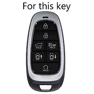 Silicone Key Case Fob For Hyundai Nexo Sonata 2019 2020 Keyless Remote Key Cover Shell Skin Sleeve Protector