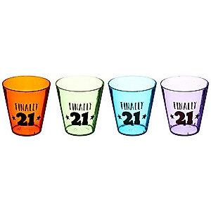 21st "Happy Birthday" Shot Glasses