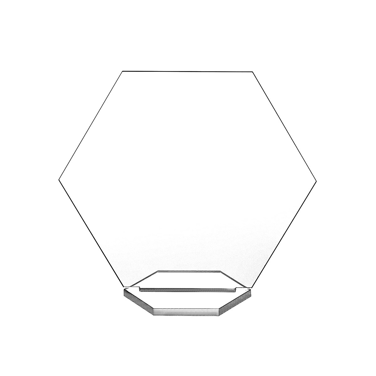 QWORK Clear Acrylic Hexagonal Place Cards, 25 Pack Acrylic Tabletop Sign & Holder, DIY Table Name Cards Plates for Wedding Reception Event Party Centerpiece Table Decorations