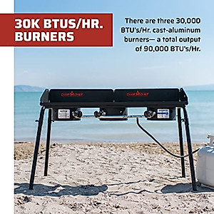 Camp Chef Explorer 3X Three-Burner Stove, Cooking Surface 14 in. x 49 in.