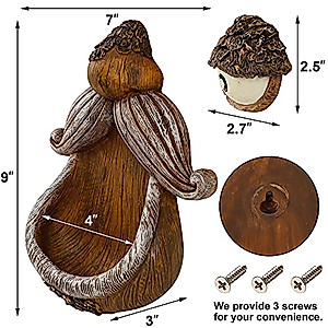 Juegoal Tree Face Decor Bird Feeder Outdoor, Eyes Glow in Dark Fun Old Man Tree Hugger Sculpture Yard Art Garden Lawn Ornament Decoration