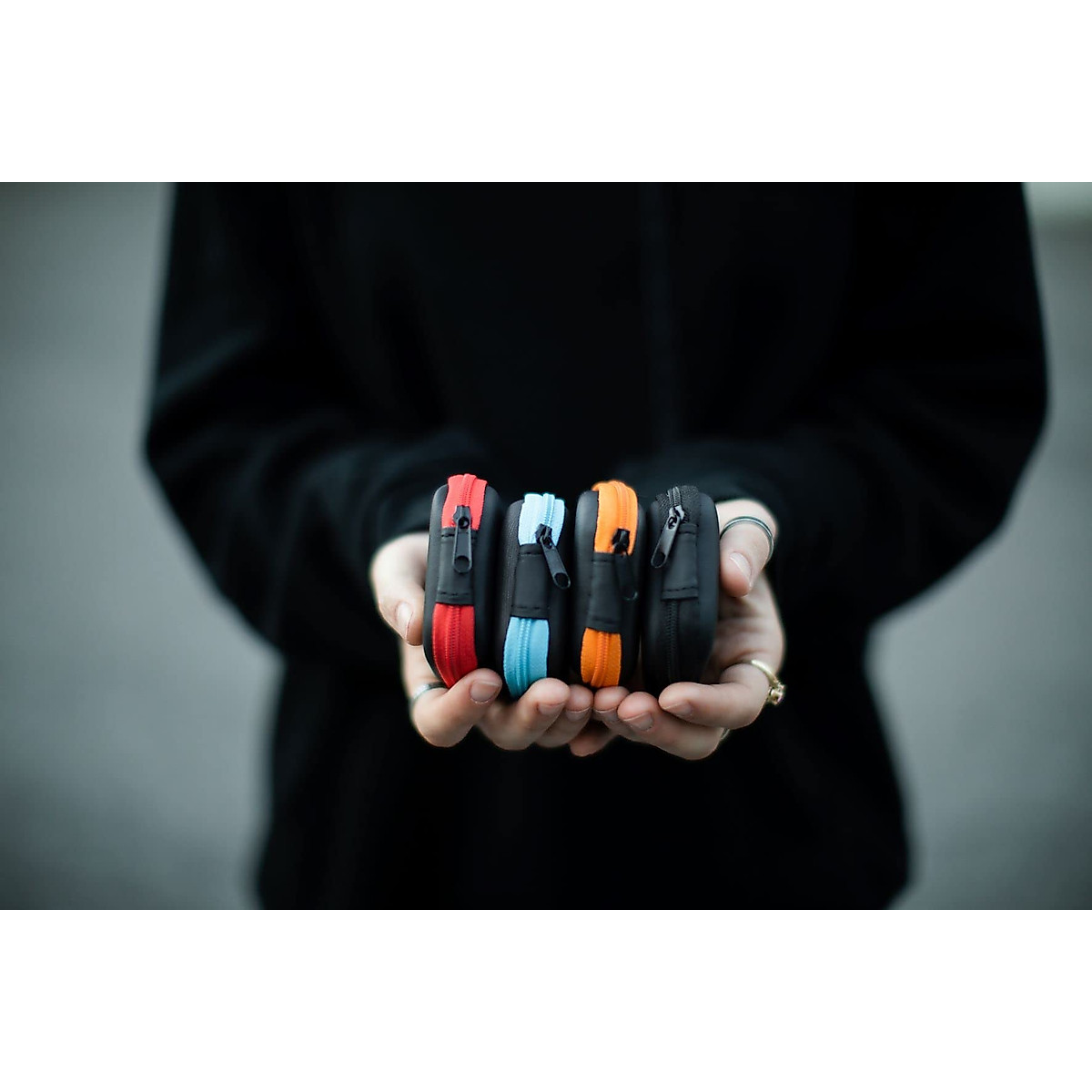 Bulk 24 Pack of Square Hard Foam Earbud Storage Cases