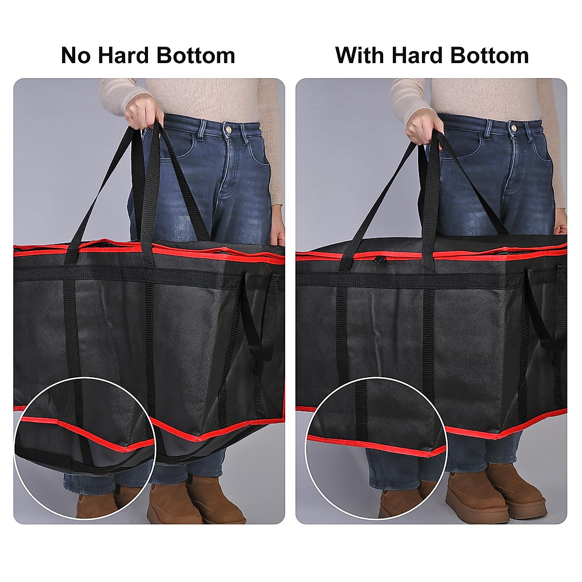 Bodaon 1PK Removable Hard Bottom for 23"W x 14"D Bag, XXX-Large Foldable Insulated Plate for Reusable Grocery Shopping Bags, Sturdy Supporter for Food Delivery Cooler Bag, Board for Catering Doordash