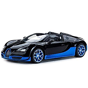 Radio Remote Control 1/14 Bugatti Veyron 16.4 Grand Sport Vitesse Licensed RC Model Car (Black/Blue)