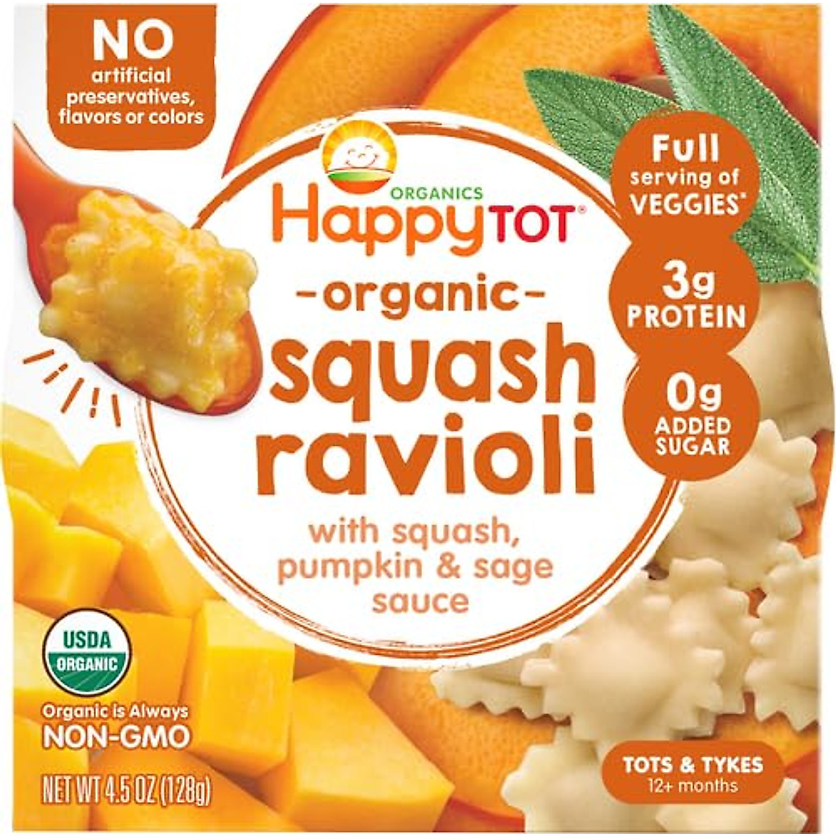 Happy Tot Organic Squash Ravioli, 4.5 Oz