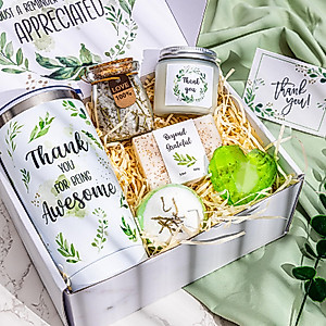 Thank You Gifts for Women, Appreciation Gifts Baskets for Coworkers Employee, Best Thank You Gift Box Set for Teacher, Friends, Boss, Volunteer, Nurse, Appreciate Gratitude Farewell Going Away Gifts