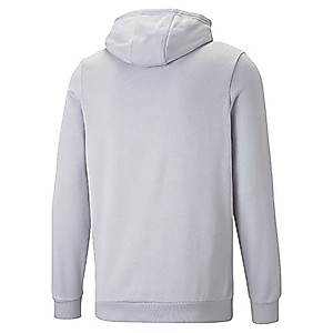 PUMA Men's Standard Essentials Fleece Hoodie, Mercedes Team Silver, Medium