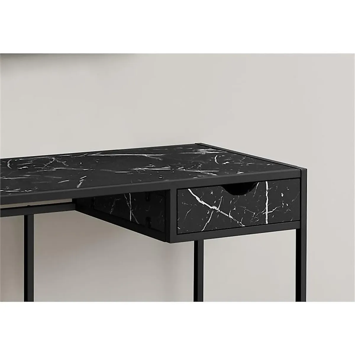 UrbanPro Computer Desk Home Office Laptop 42" L Work Metal Black Marble Look