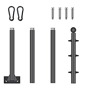 Shade Sail Poles, Outdoor Sun Shade Sail Pole Kit Support Awning Canopy Heavy Duty Steel Post for Outside Deck Patio Backyard Garden (10FT,2pack)…