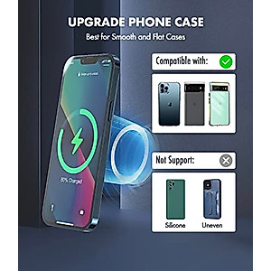 Cheukkee Adhesive Metal Ring Sticker,Mag Ring Circle Attachment for Phone Case,for Magsafe Magnetic Wireless Charging 6 Pack Compatible Cell Phone iPhone Pixel (Black+White+Gray+Sliver+Green+Purple)