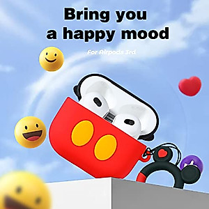 Mulafnxal for Airpods 3 3rd Generation Case Cute 3D Lovely Unique Cartoon for Airpod 3 Silicone Cover Fun Funny Cool Design Cases for Boys Girls Kids Teen for Air pods 3 (2021) (Orange)