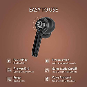 Arylic True Wireless Bluetooth 5.0 Low Latency HiFi Stereo Game Earbuds with Large Battery Capaticy Charging Case and Mic M500