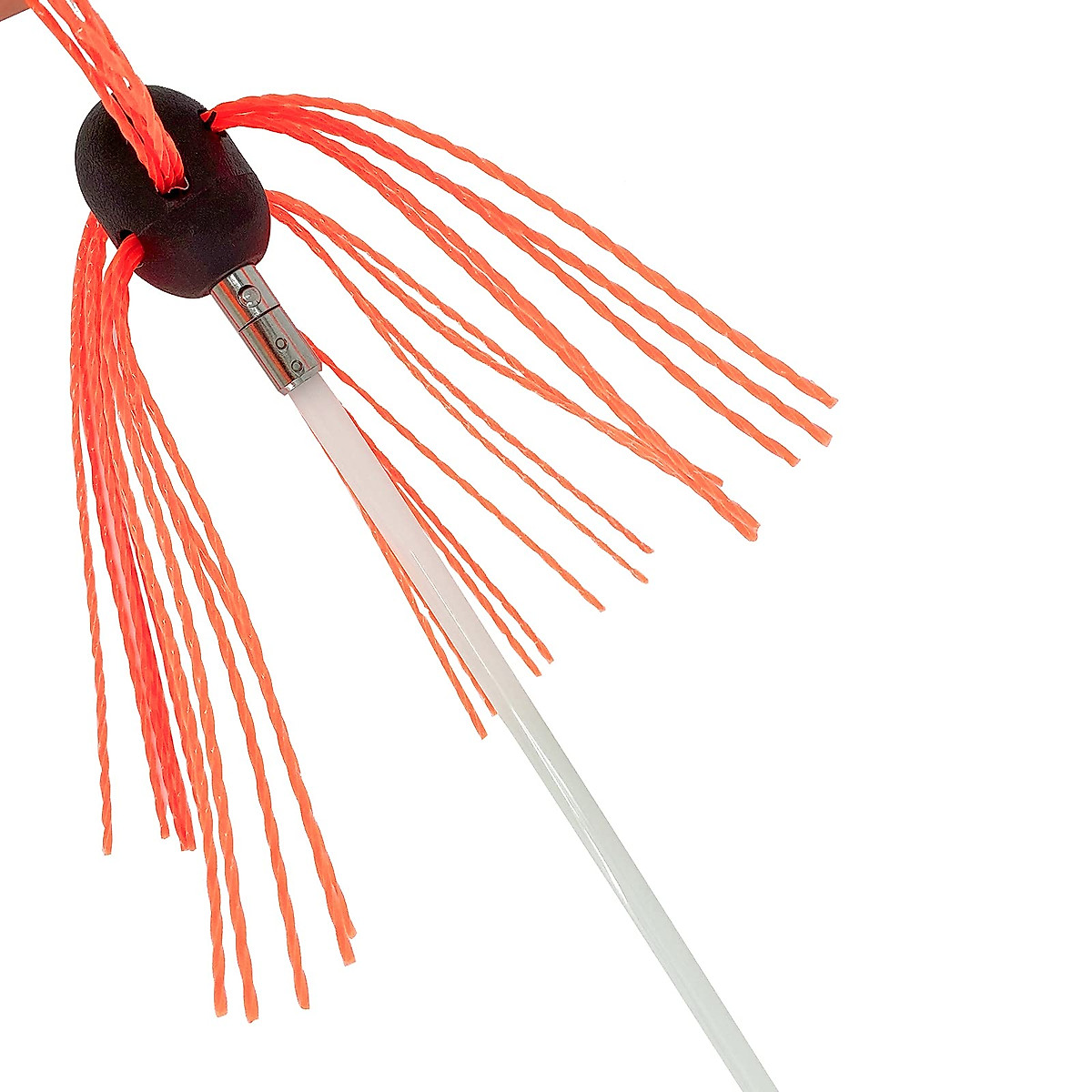 HOMOKUS 30FT Chimney Cleaning Brush Kit Chimney Brush Kit with 9 Nylon Flexible Rods Rotary Flexible Rods Electrical Drill Drive Sweeping Cleaning Tool Kits