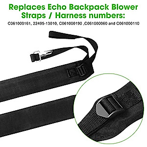 Hooetoy C061000111 Blower Straps Backpack Blower Replacement for Echo, Fits PB-265LN PB-403H PB-413H PB-500 PB-610 PB-620 PB-650 PB-755-2 Pack