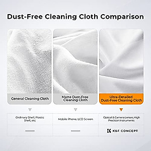 K&F Concept Microfiber Cloths for Camera Lens Washable 10-Pack 6x6in Vacuum Wrapped Lint Free Cleaning Cloth for Electronics and Glasses, Optics Precision Instrument Screens Polishing Cloth
