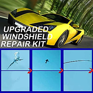 Windshield Repair Kit, Automotive Windshield Chip Repair Kit, Efficient Glass Crack Repair Kit with 4 Bottles Fluid of Resin, Auto Glass Repair Kit for Chips,Cracks,Star-Shaped Crack