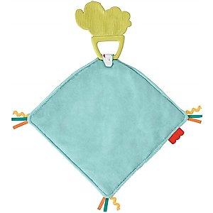 Fisher-Price Teethe and Cuddle Cactus, textured natural rubber infant teething toy with soft blanket for baby ages 3 months and older