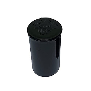 EVO Plastics| 30 Pack of Pop Top Containers DRAM 13 Bottles (Black)- USA MADE - Child Resistant - Smell-Proof Container - Pill Vials - Dry Herb Bottle