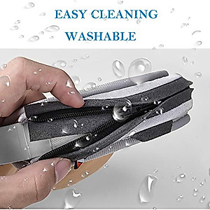 Headphone Headband Cover Compatible with Sony WH-1000XM4/XM3, QC35, AKG, Sennheiser, JBL, ATH, Headband Protector with Zipper Cushion and Hanger (Gray)