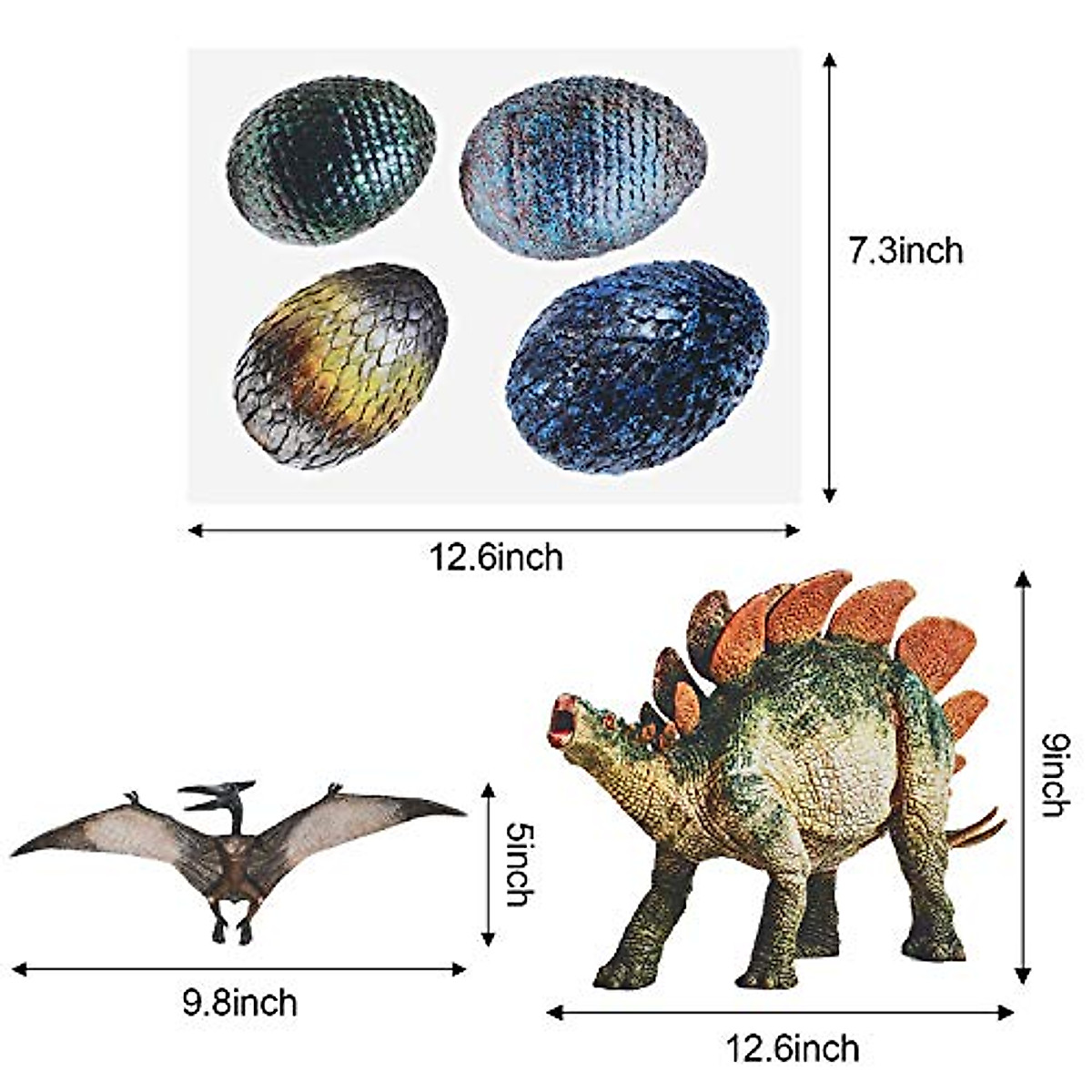 18 Pieces Dinosaurs Wall Stickers Dinosaur Wall Decals Removable Wall Stickers for Classroom Kids Bedroom Bathroom Nursery Home Decoration