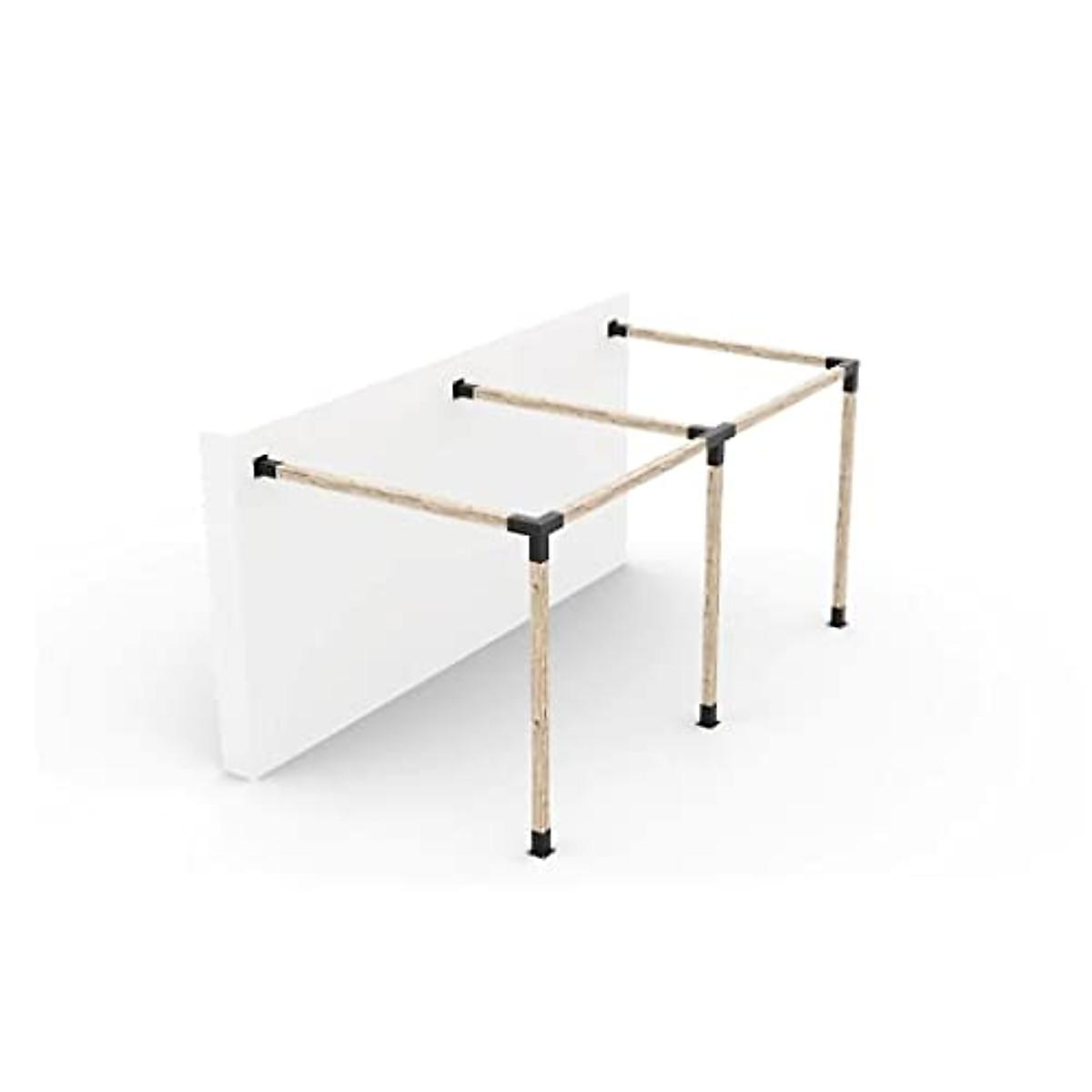 TOJA Grid Any Size Double Wall Mount Pergola Kit for 4x4 Wood Posts