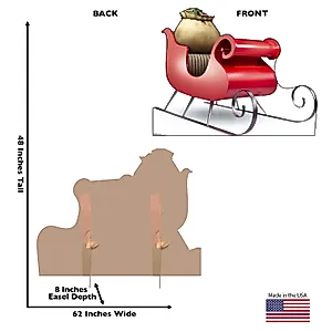 Cardboard People Santa's Sleigh Life Size Cardboard Cutout Standup